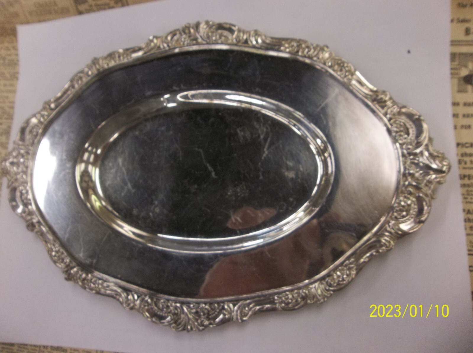 ANTIQUE VINTAGE BAROQUE WALLACE SILVER PLATE SERVING TRAY 10 1/2 " | eBay