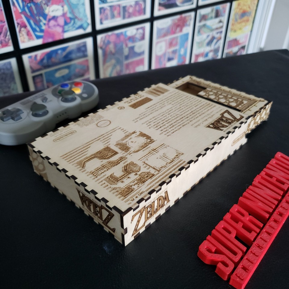 Super Nintendo Video Game Box: Zelda Link To The Past SNES Wooden Box ...