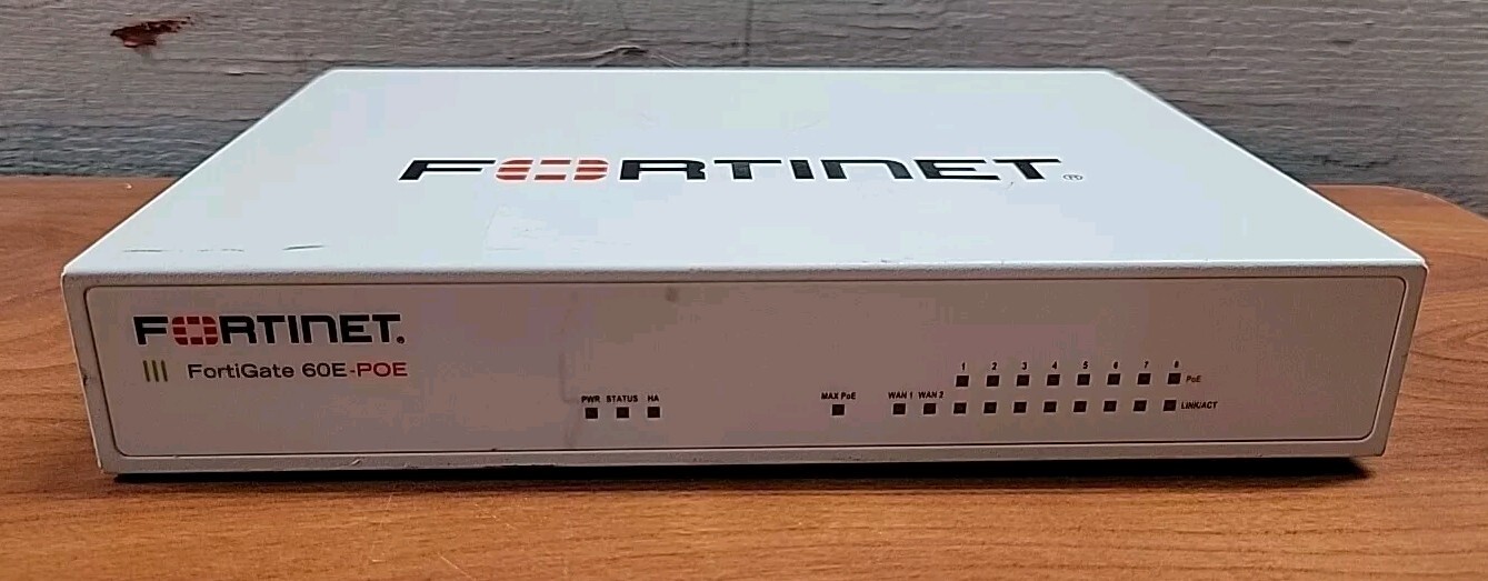 Fortinet FortiGate 60E Network Security-Firewall Appliance FG-60E-POE ...
