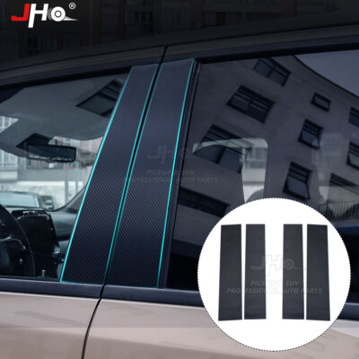 Carbon Fiber Style Window Pillar Post Sticker Trim Decor For Dodge Ram ...