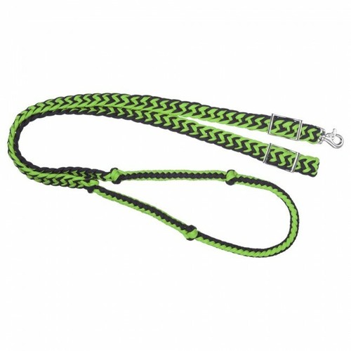 Knotted Cord Nylon Roping Reins-Neon Green/ Black Tough-1 688499450201 ...