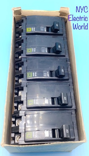 One (1) New Circuit Breaker Square D QO240 40 Amp 2 Pole 120/240V Plug ...