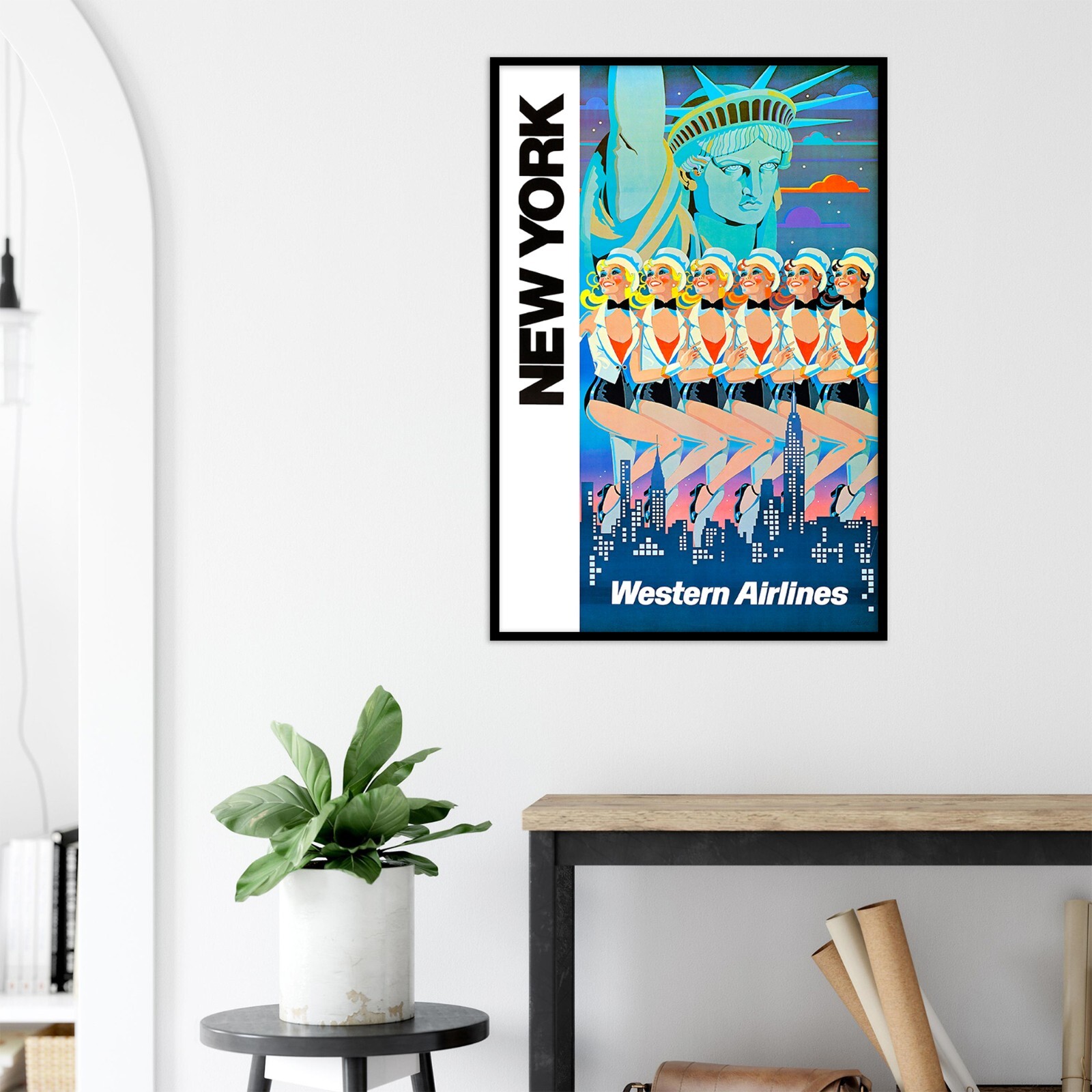 Western Airlines - New York - Rockettes - 1960s - Vintage Airline ...