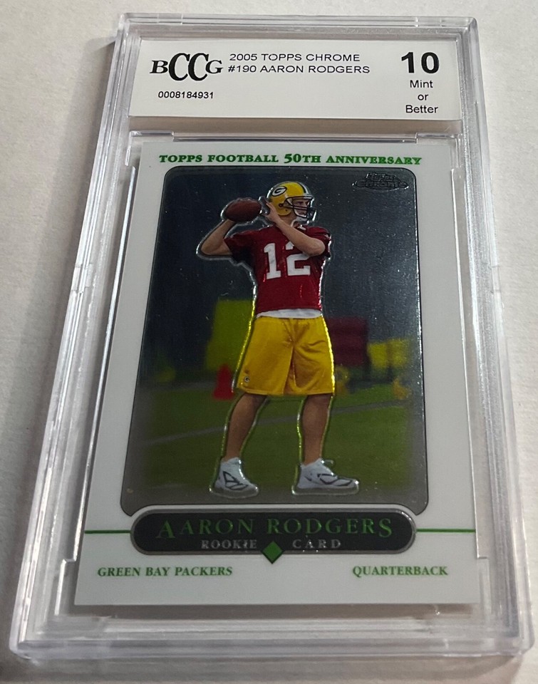 2005 Topps Chrome AARON RODGERS #190 Rc BCCG 10 Mint of Better | eBay
