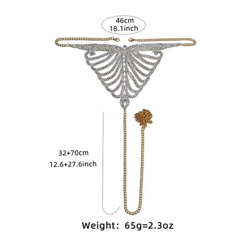 Cha?ne Corps Strass R??glable Unique Luxueux Accessoires pour Femme | eBay