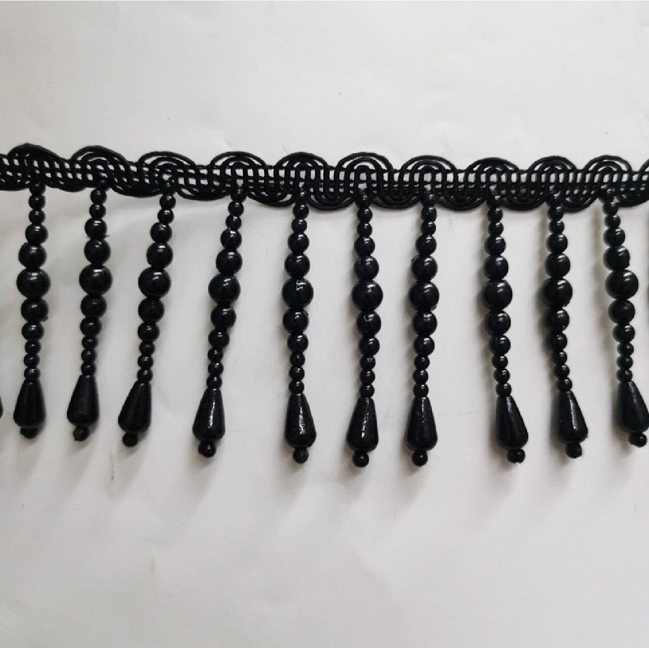1 Yard Faux Pearl Tassel Trim Edging Bead Fringe Ribbon Sewing Curtain ...