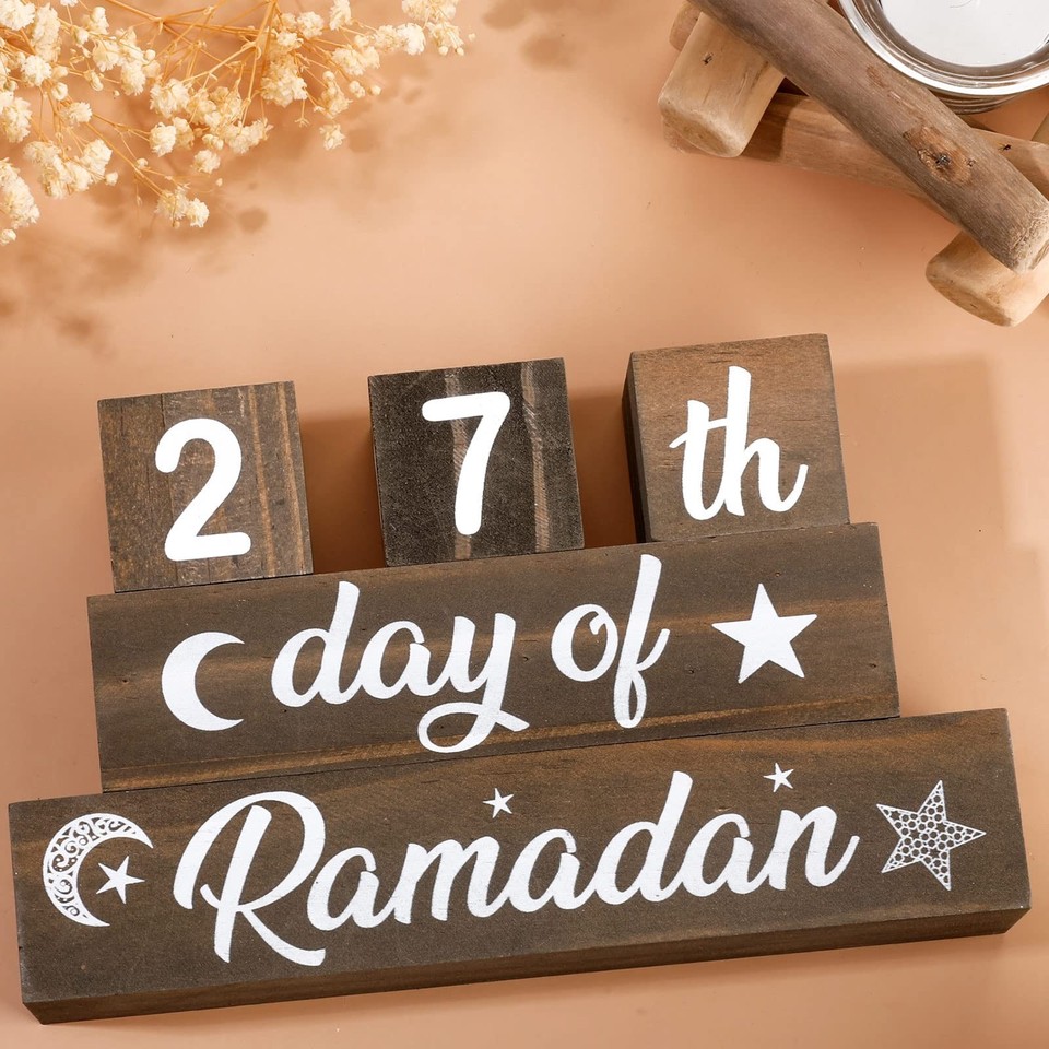 5 Pcs Ramadan Calendar Block Set - Ramadan Advent Countdown Eid ...