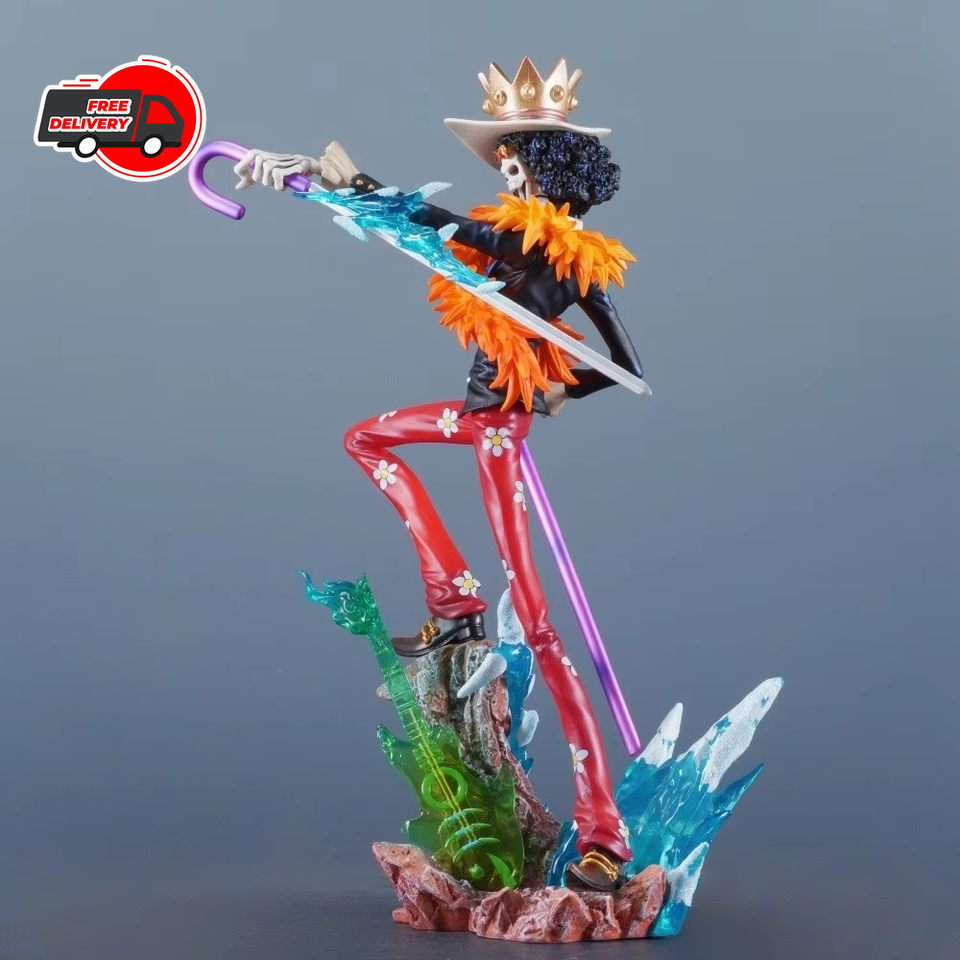 33cm Anime One Piece Brook Figure PVC Action Statue Model Desktop Toy ...