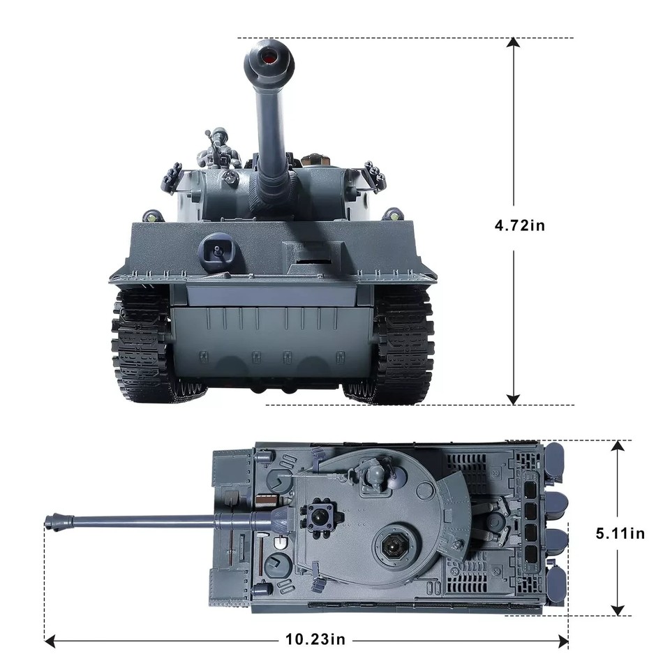 Remote Control Tank, RC WW2 German Tiger Army Tank Toy, 2.4Ghz 9 ...