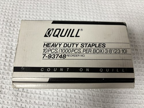 TEN (10) BOXES OF QUILL HEAVY DUTY STAPLES 3/8" PER BOX MODEL NUMBER 7 ...