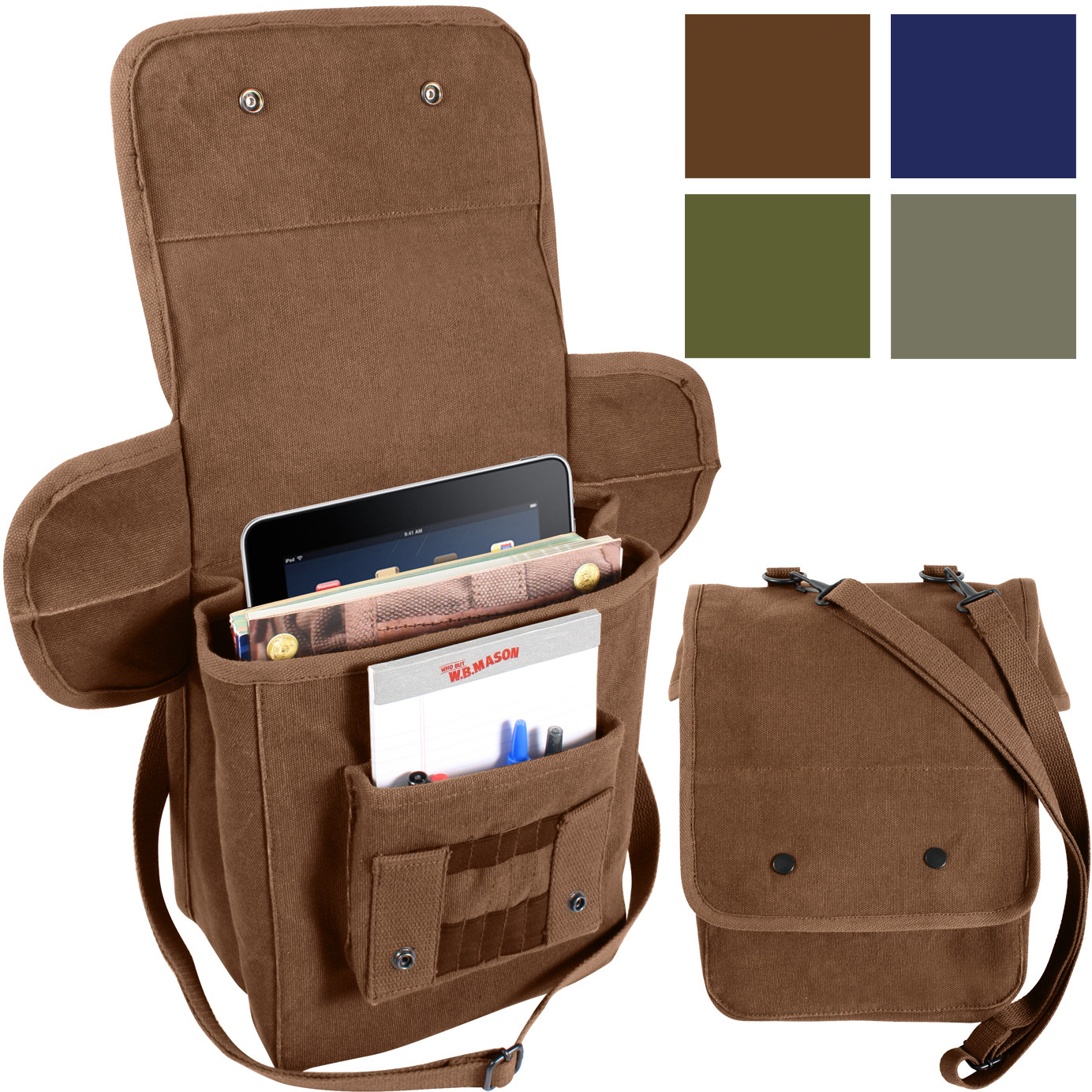 Rothco Heavy Canvas Map Case Shoulder Bag Tech Tablet Pack Carry ...