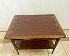 Mid Century Modern Lane Side Table Dark Walnut Nightstand with bottom ...