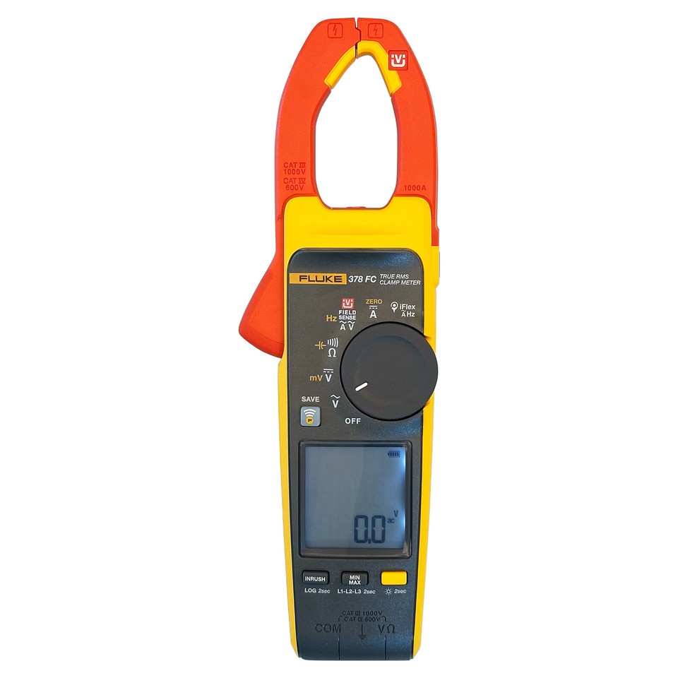 Fluke 378 FC Non-Contact Voltage True-rms AC/DC Clamp Meter iFlex 3 ...