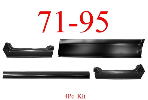 4Pc 71 95 Chevy Van Rocker Panel Set, GMC G10 G20 G30 Rust Repair Left ...