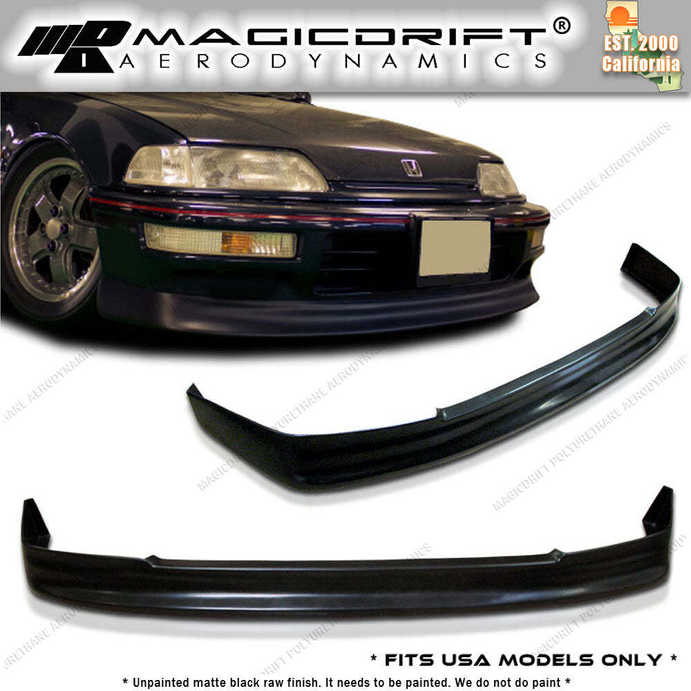 For 88 89 Honda Civic EF 4D Sedan 3D Hatch-back CS Front Bumper Lip ...