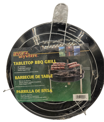 Metal Table Top Barbecue Grill Portable 3 Position Charcoal Disposable ...