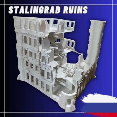 Diorama Stalingrad ruins ww2 scale 1:72 Models Kits DIY wargame terrain ...