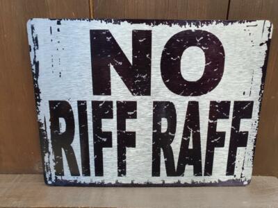 NO RIFF RAF METAL VINTAGE ADVERTISING BAR PUB MAN CAVE SHED GARDEN ...