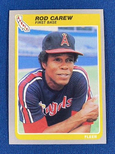 1985 Fleer Rod Carew Baseball Card #297 SET BREAK California Angels | eBay