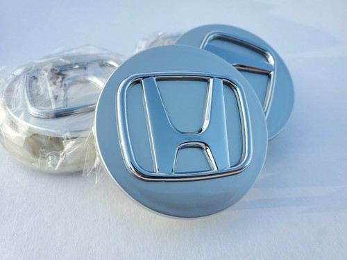 HONDA Set Of 4 Silver Chrome Wheel Center Caps 69MM - - Satisfaction ...