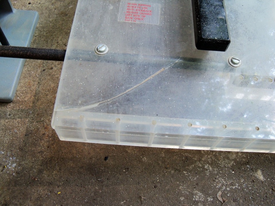 Brett Guard 10A Table Saw Anti Kickback Safety Plexiglass Blade Shield ...