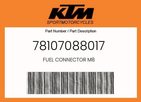 KTM Genuine Fuel Connector M8 - 78107088017 | eBay
