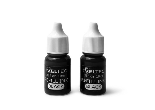 Premium Ink Refill for Pre-Ink Stamps, 2 Bottles (10 ml Each) (Black ...