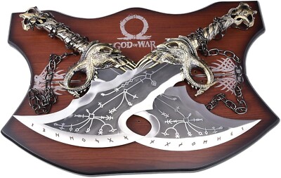 Kratos Blades of chaos God of War twin blades with chain golden edition ...