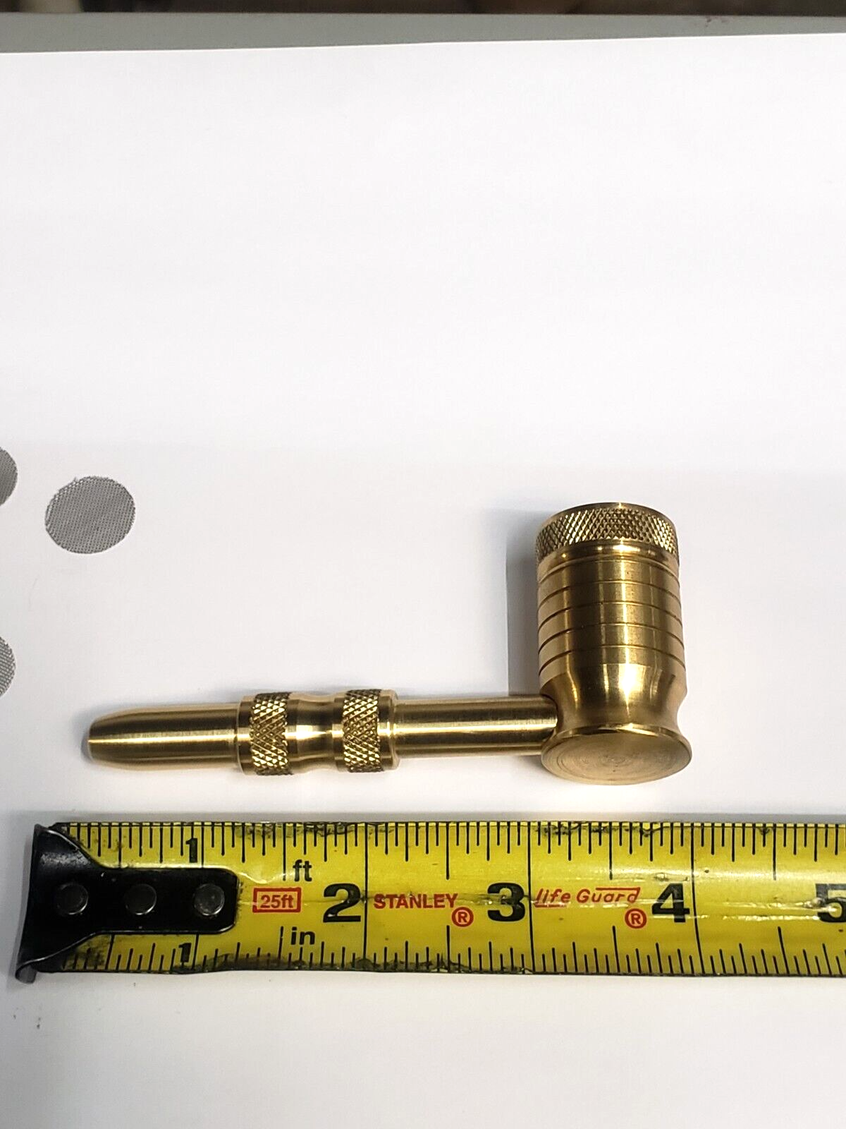 Metal Tobacco Smoking Pipe Solid Brass Bowl*Solid Brass Cap & Stem MADE ...