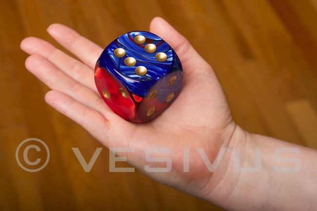 DICE GEMINI Blue & Red - JUMBO d6 Big Large GIGANTIC HUMONGOUS 50mm ...
