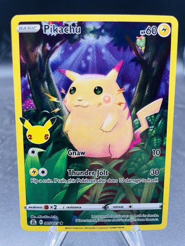 Pokemon Pikachu 005/025 Celebrations Ultra Rare Full Art Holo NM | eBay