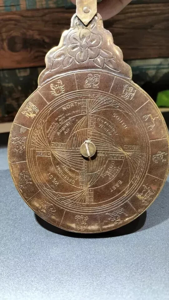 Vintage Antique Brass Astrolabe English Globe Navigation Maritime ...