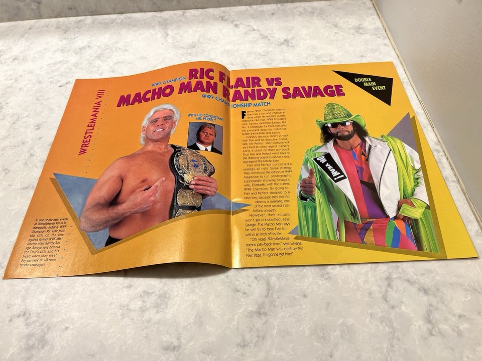 WWE WWF Wrestlemania Program Magazine Sid Justice Autograph Signed Hulk ...