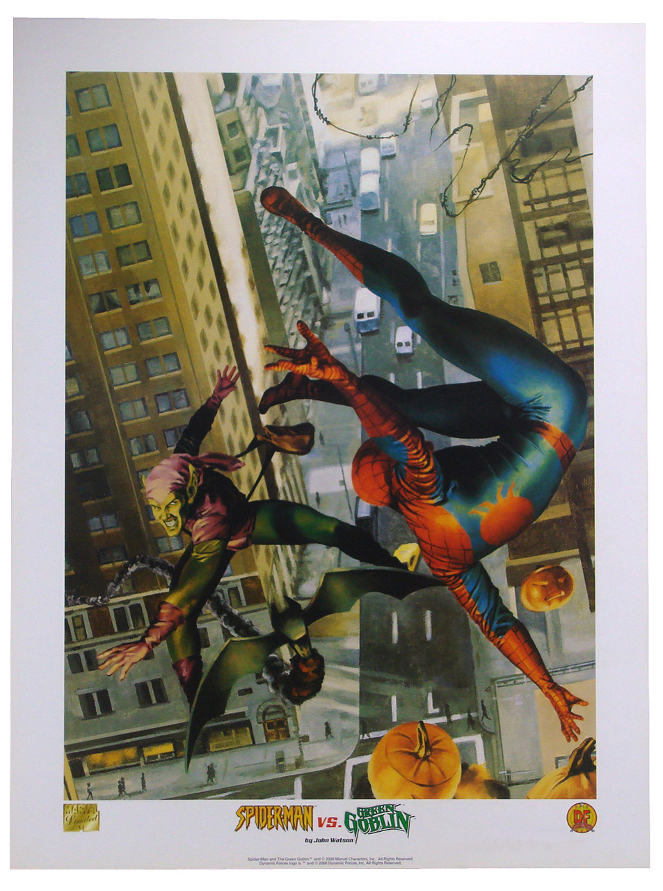 Spider-Man Versus The Green Goblin Lithograph John Watson Art Marvel ...