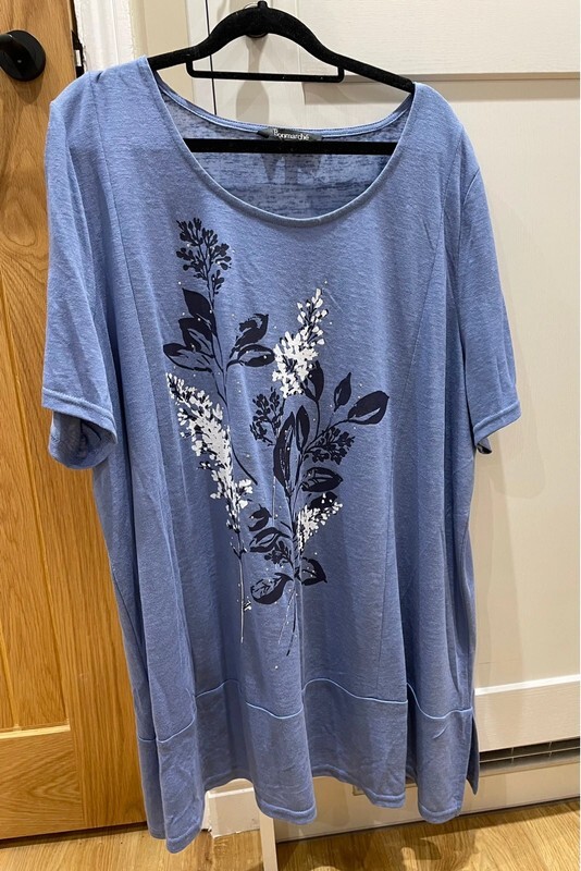 Bonmarche Cornflower Blue top- Size 22 | eBay UK