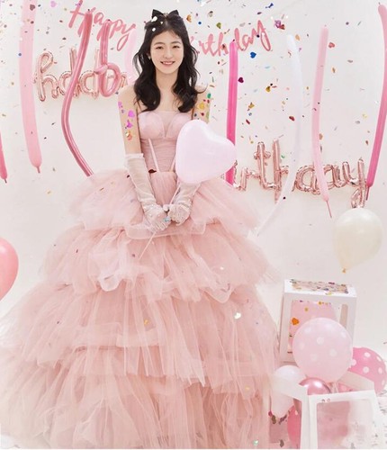Gorgeous Pink Off Shoulder Tulle Layer Tiered Princess Dresses Party ...