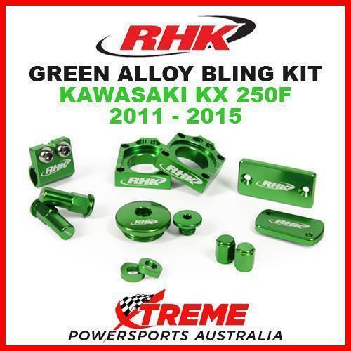 RHK MX GREEN ALLOY BLING KIT KAWASAKI KX250F KX 250F KXF250 2011-2015 ...