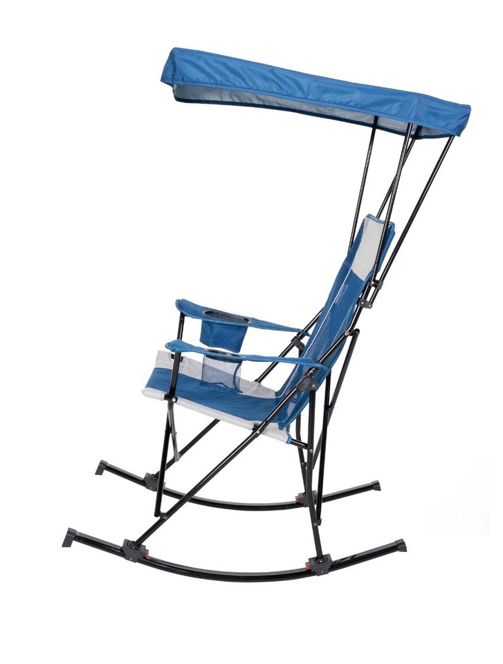 Ozark Trail Mesh Tension Rocking Camp Chair with Canopy, Detachable ...