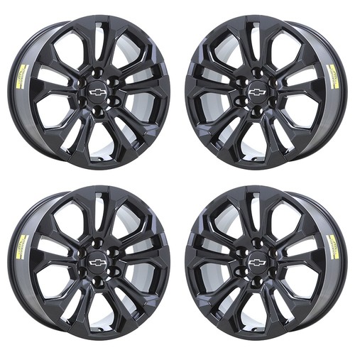 20" CHEVROLET SILVERADO 1500 GLOSS BLACK EXCHANGE WHEELS RIMS FACTORY ...