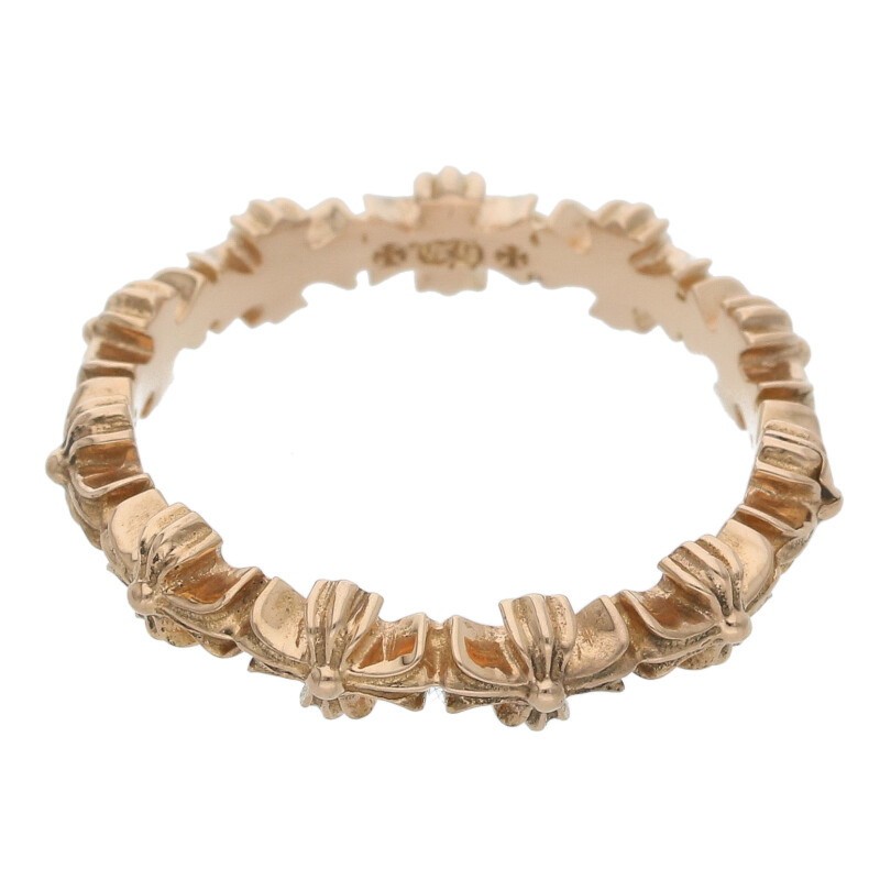 Chrome Hearts 22K Tiny E Ch Pls Band Gold Ring US 5 C… - Gem