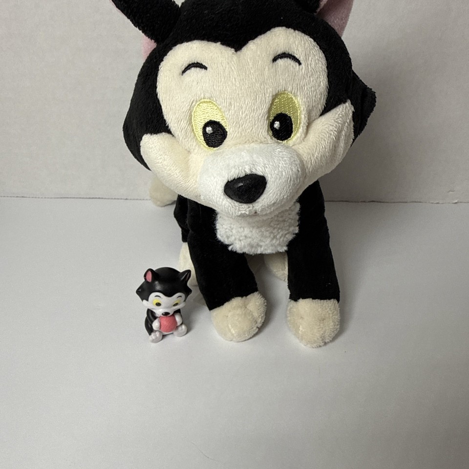 Disney Figaro Cat 6” Plush Toy Minnie Mouse Pinocchios Kitten Plus Mini ...