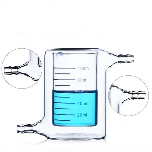 Lab Laboratory double layer 50-2000ML Thicking glassware reactor biology beaker | eBay