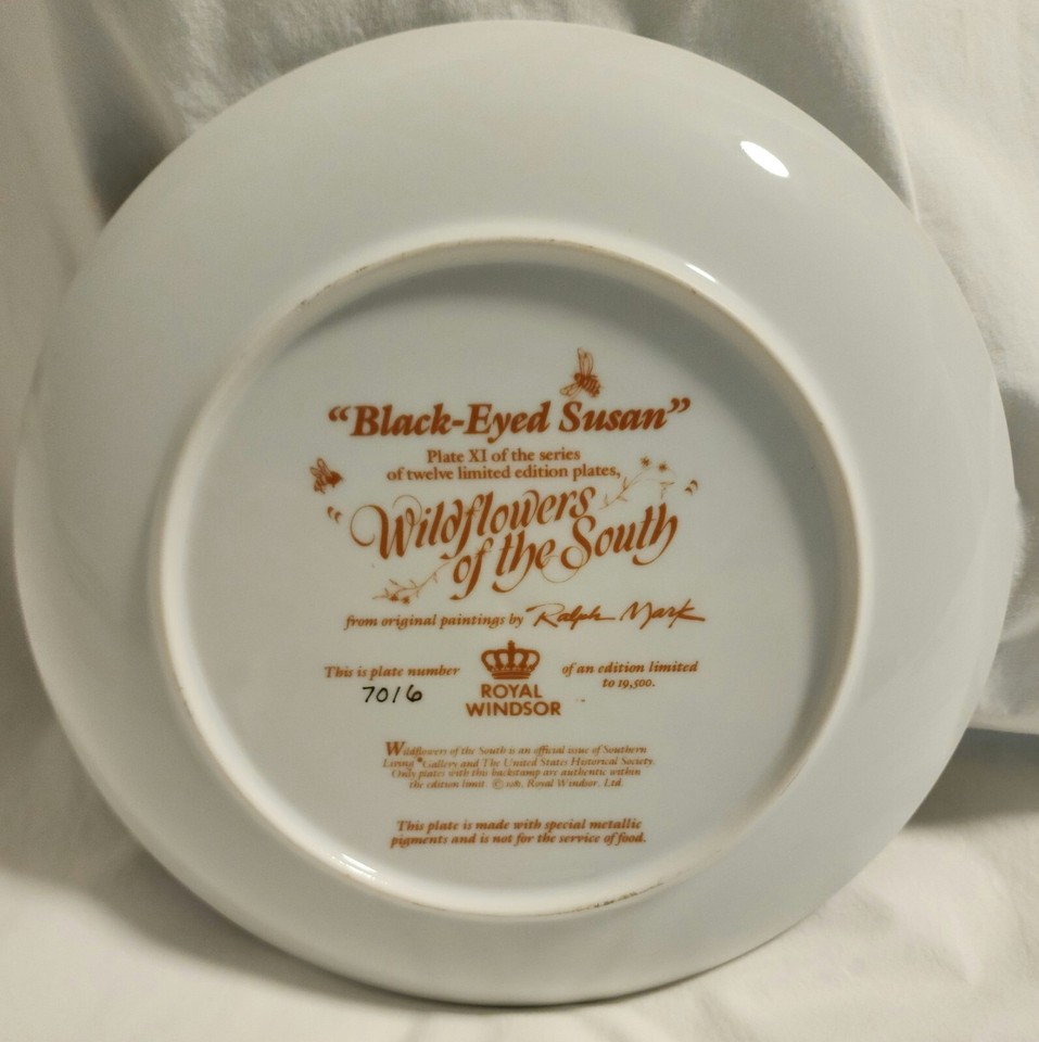 Wildflowers of the South Black-eyed Susan #11 Collector Plates Royal ...