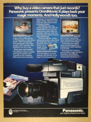 1985 Panasonic OmniMovie Video Camera VHS Recorder vintage print Ad | eBay
