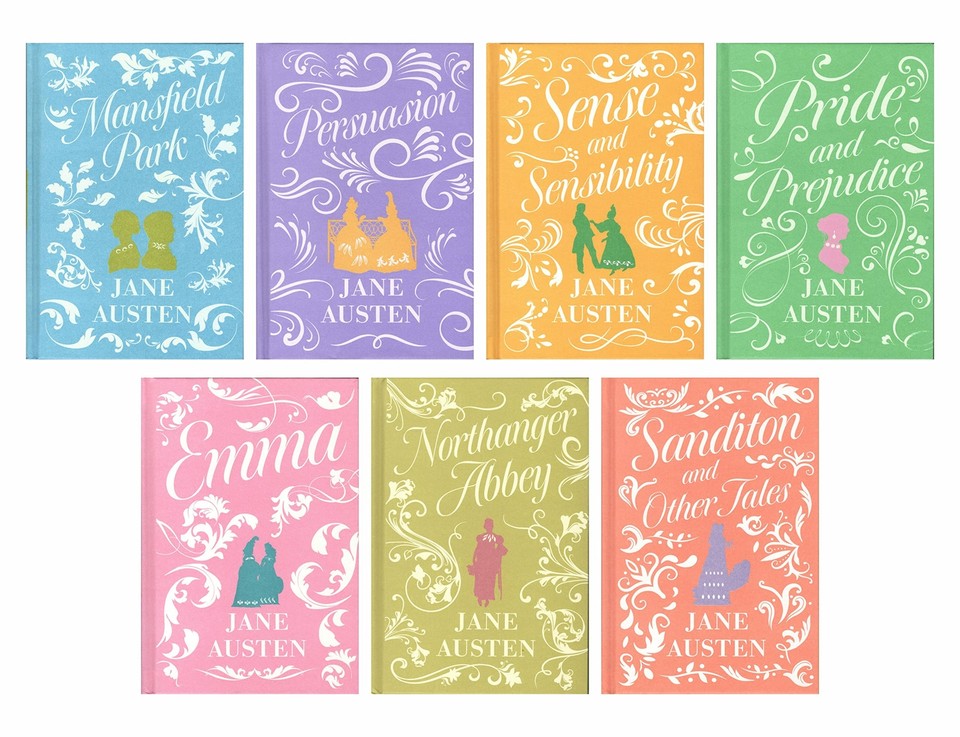 Jane Austen The Complete 7 Books Hardcover Clothbound Books Boxed Set ...