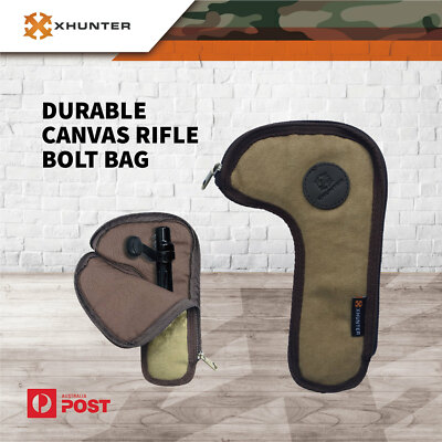 Xhunter Durable Canvas Rifle Bolt Bag Hunting Gun Bolt Storage Protect ...