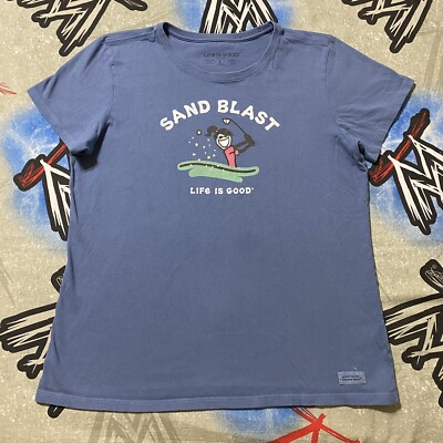Sand Blast Golf Life is Good Women's L T-Shirt | eBay