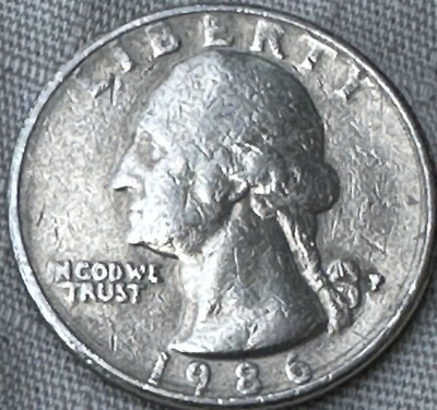1986 “P” Washington Memorial Quarter Filled In Mint Mark DDO & DDR ...