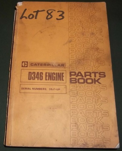 CAT CATERPILLAR D346 ENGINE PARTS BOOK MANUAL S/N 39J1-UP | eBay Australia