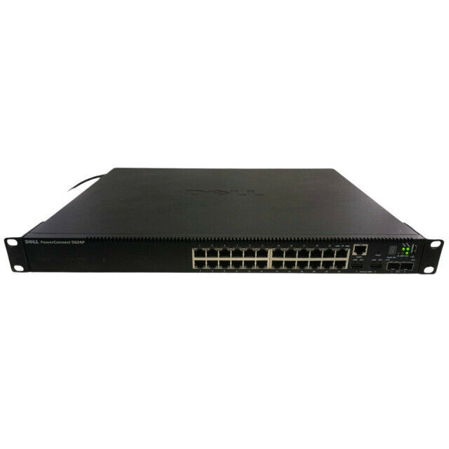 Dell PowerConnect 5524P 24Port PoE 10Gbs SFP P/N Gigabit Ethernet ...